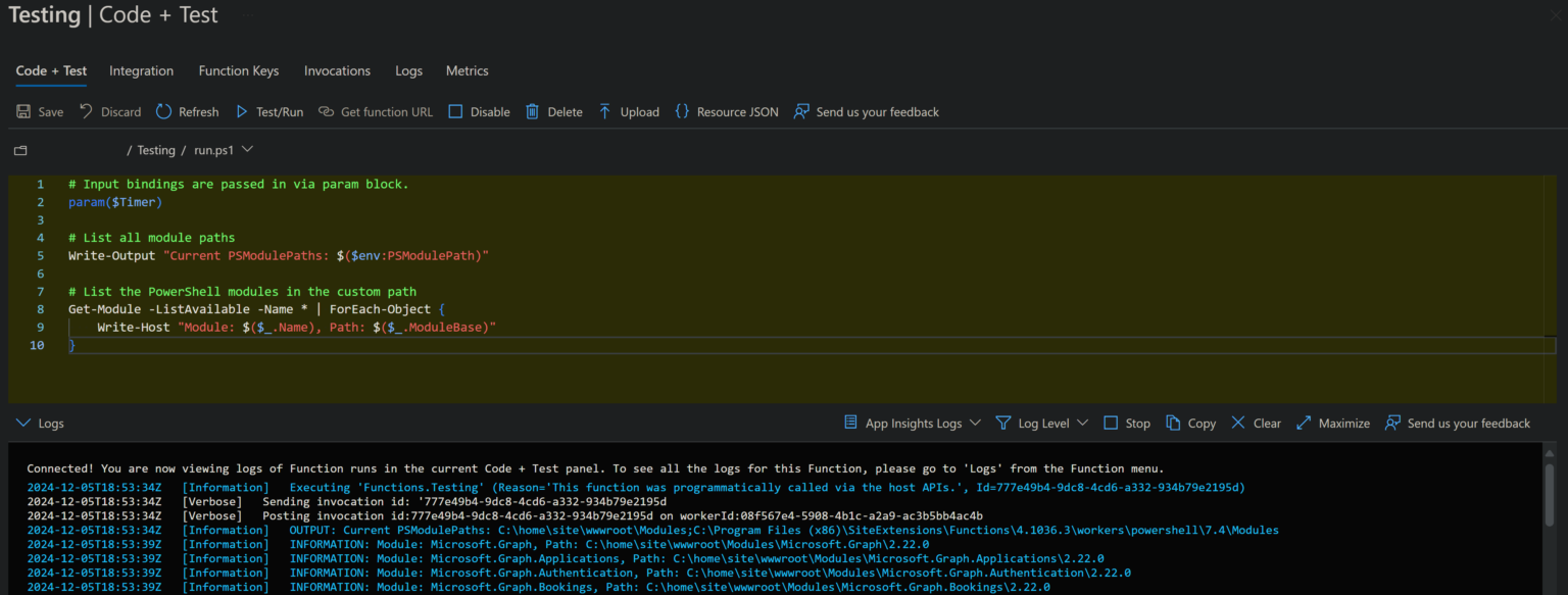 Azure Function App with large PowerShell Modules – Digitalmaterial Blog
